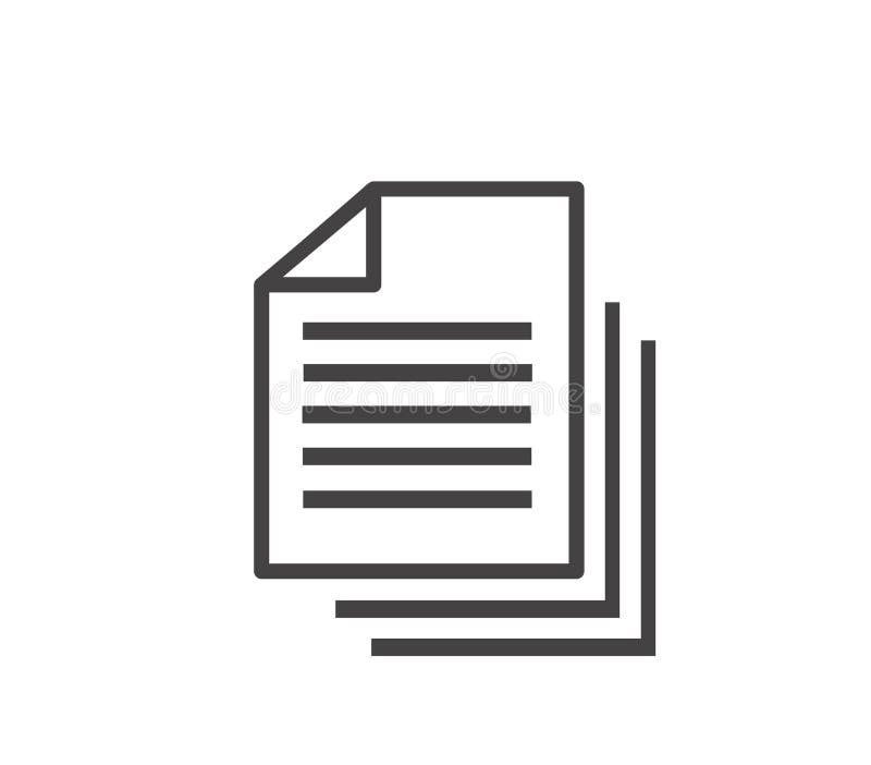 Vector De Icono De Documento Aislado En Blanco Ilustración del Vector ...