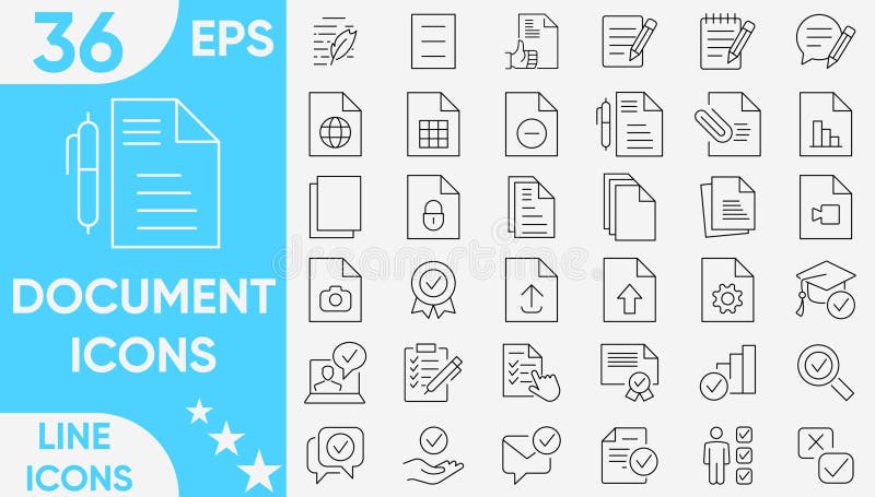 Vector De Icono De Documento E Ilustrador Ilustración del Vector ...