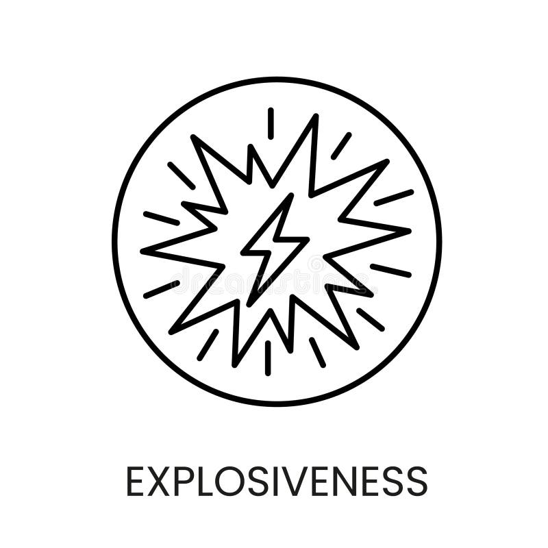 Vector De Icono De Línea De Peligro Explosivo Con Trazo Editable ...