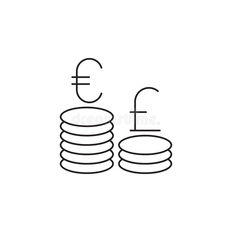 Vector De Icono De La Moneda Del Euro Ilustración del Vector ...