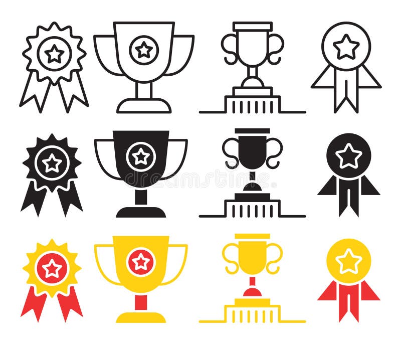 Vector de icono de logro ilustración del vector. Ilustración de deporte ...