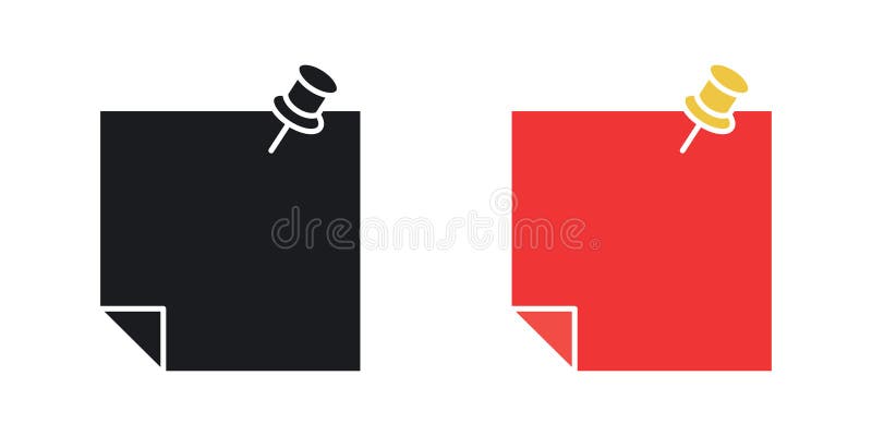 Vector De Icono De Nota Adhesiva Ilustración del Vector - Ilustración ...