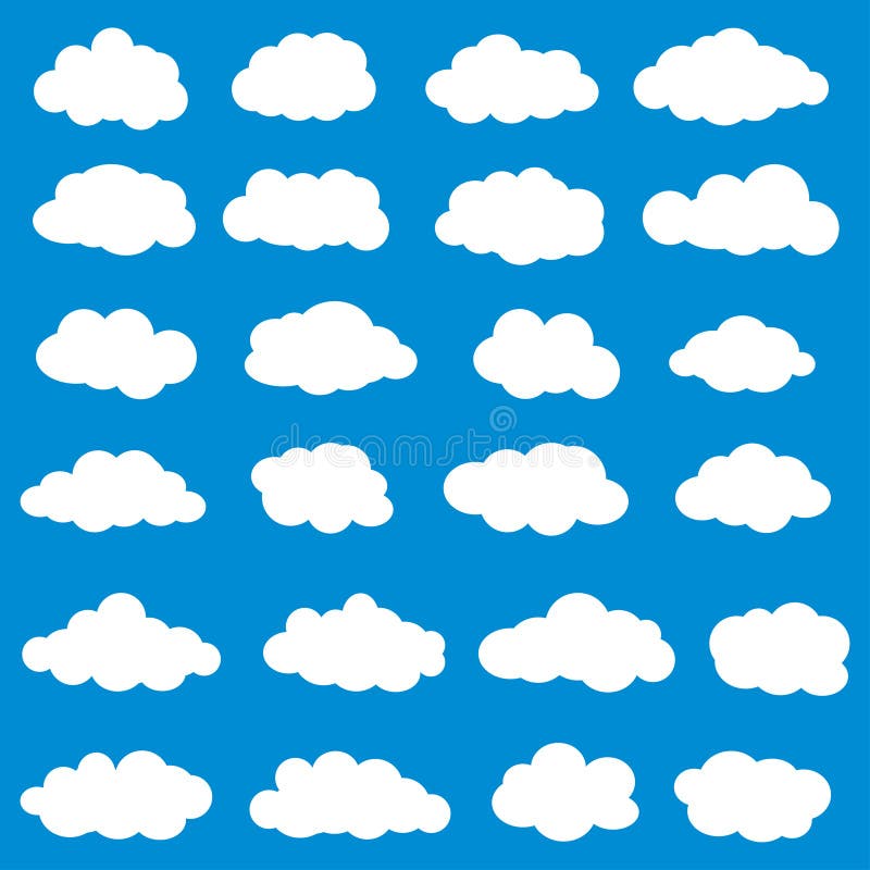 Vector De Icono De Nubes En Azul Stock de ilustración - Ilustración de ...