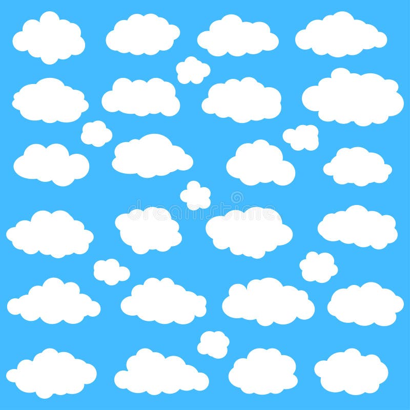 Vector De Icono De Nubes En Azul Stock de ilustración - Ilustración de ...