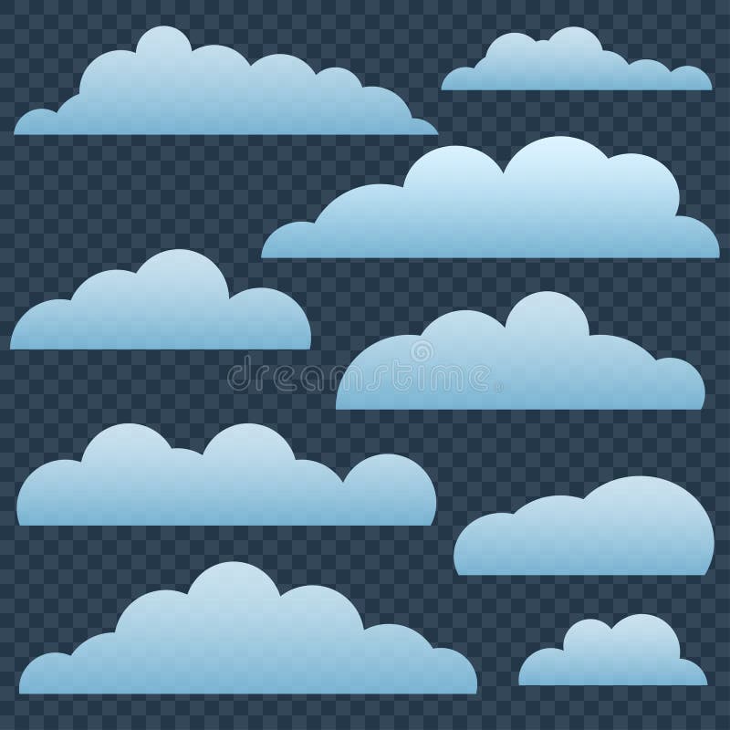 Vector De Icono De Nubes En Azul Stock de ilustración - Ilustración de ...