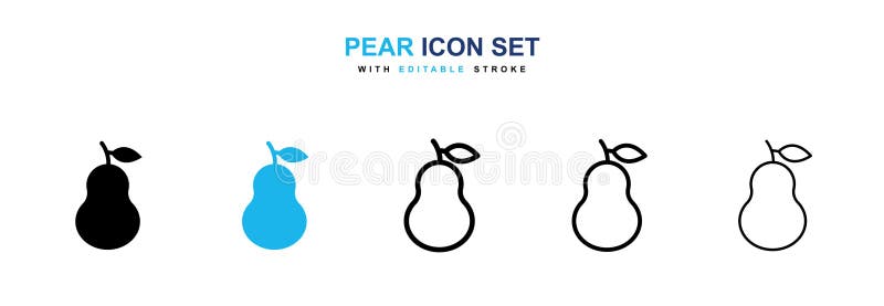 Vector de icono de pera ilustración del vector. Ilustración de arte ...