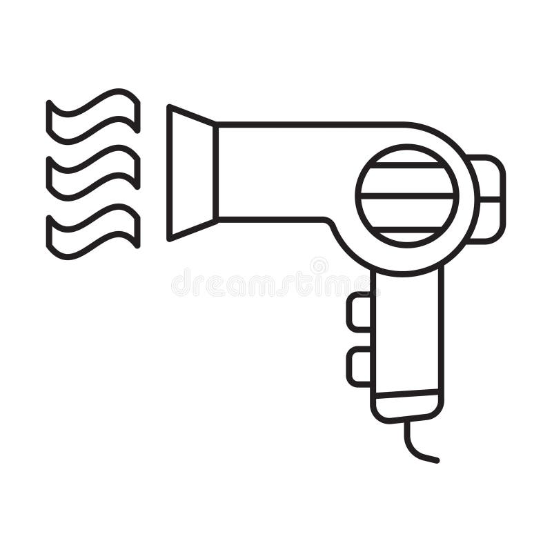 Vector De Icono De Secador De Pelo Ilustración del Vector - Ilustración ...