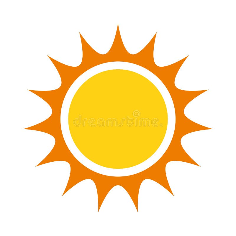 Vector De Icono De Sol Brillante Aislado En Blanco Ilustración del ...