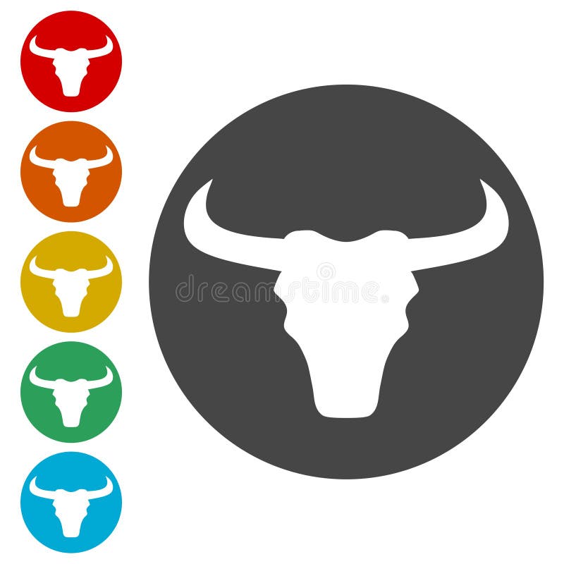 Vector de icono de toro ilustración del vector. Ilustración de etiqueta ...