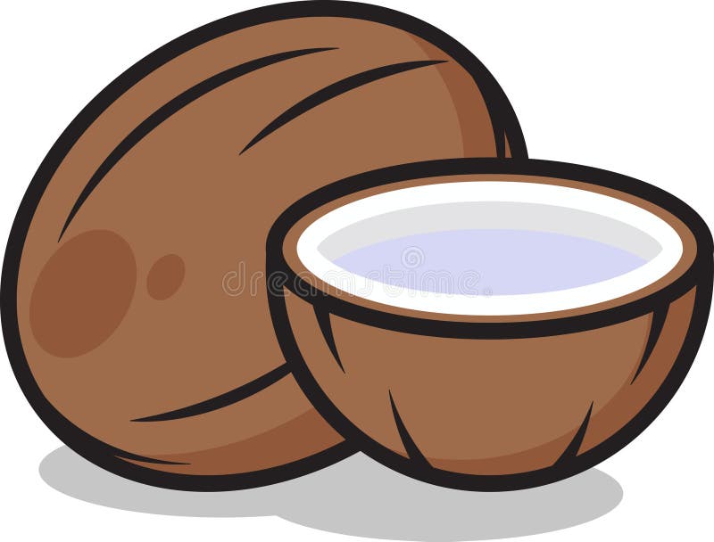 Vector De Iconos De Coco Pelado Ilustración del Vector - Ilustración de ...