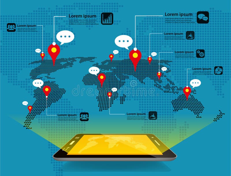 Concepto De La Comunicación Global Stock de ilustración - Ilustración ...