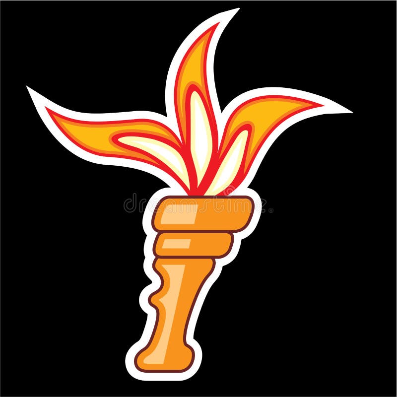 Vector de la antorcha ilustración del vector. Ilustración de llameante ...