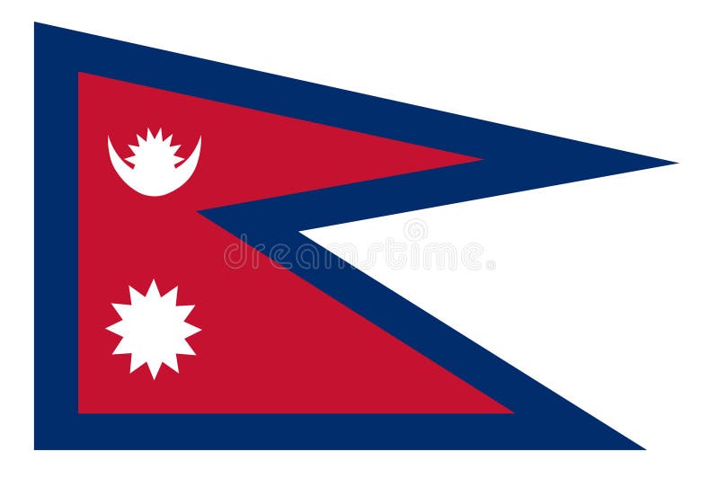 Vector De La Bandera De Nepal Ejemplo De La Bandera De Nepal ...