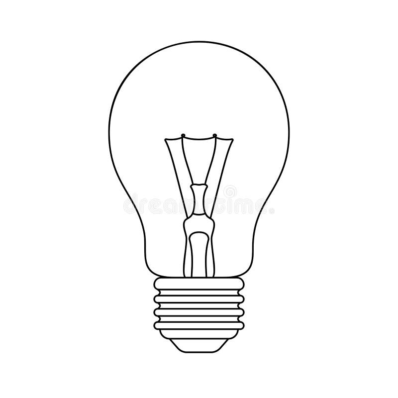 Vector de la bombilla ilustración del vector. Ilustración de sencillo ...