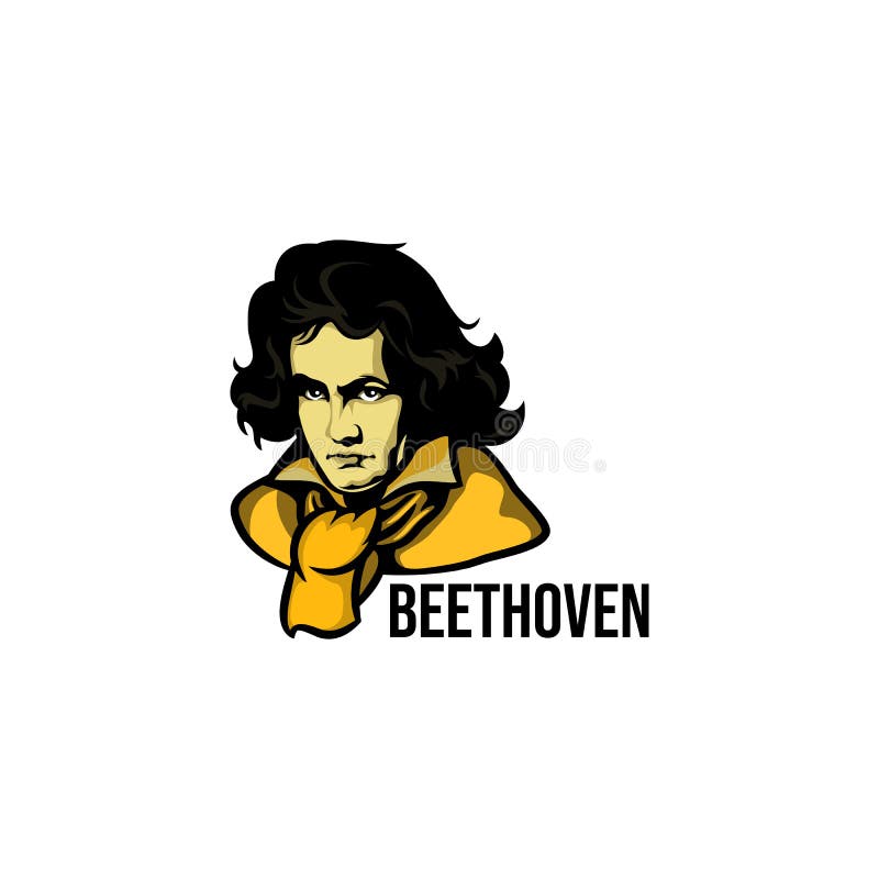Vector De La Cara De Ludwig Van Beethoven Stock de ilustración ...