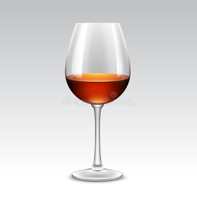 Vector De La Copa De Vino Transparente Ilustración del Vector ...