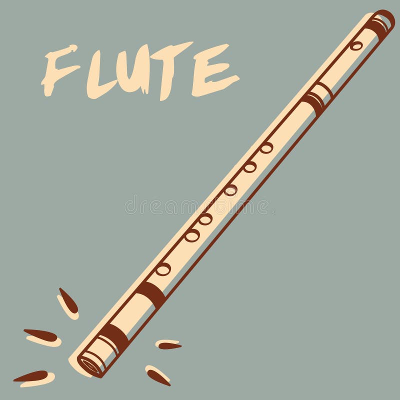 Vector de la flauta ilustración del vector. Ilustración de jugador ...