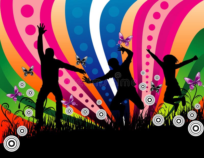 Gente de la diversión ilustración del vector. Ilustración de fondo ...