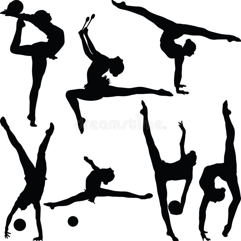 Vector De La Gimnasia Rítmica Ilustración del Vector - Ilustración de ...