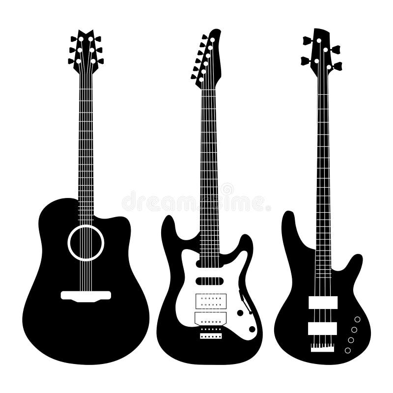 Vector De La Guitarra Eléctrica Ilustración del Vector - Ilustración de ...