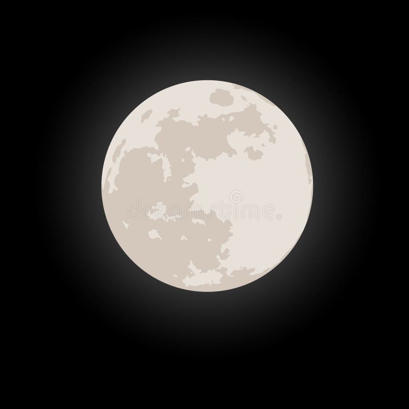 Vector de la Luna Llena ilustración del vector. Ilustración de nube ...
