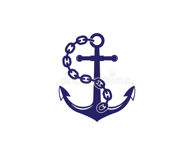 Vector De Logo Template Del Icono Del Ancla Ilustración del Vector ...