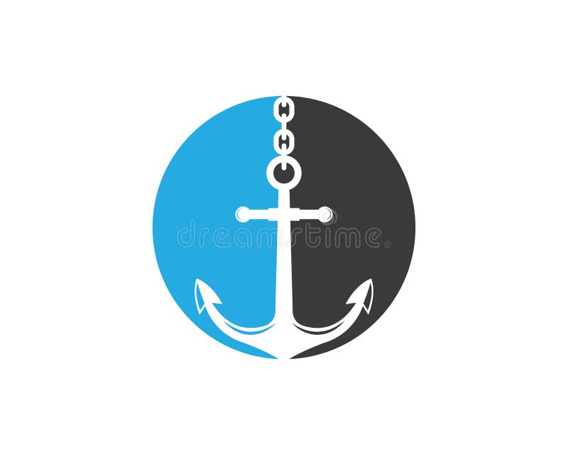Vector De Logo Template Del Icono Del Ancla Ilustración del Vector ...
