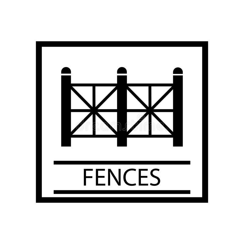 Vector De Logotipo De La Cerca Ilustración del Vector - Ilustración de ...