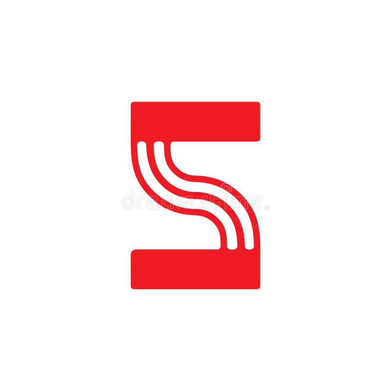 Vector De Logotipo De Rayas De La Letra S Ilustración del Vector ...