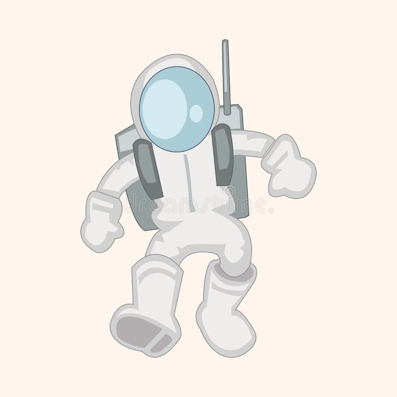 Elementos Del Tema Del Astronauta Del Espacio Ilustración del Vector ...