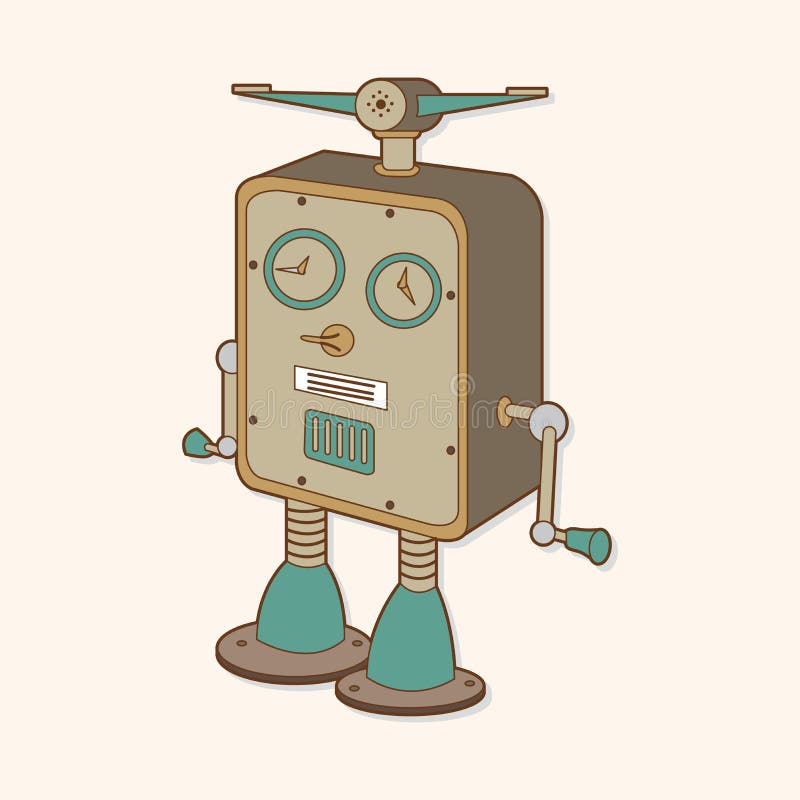 Vector De Los Elementos Del Tema Del Robot, EPS Ilustración del Vector ...