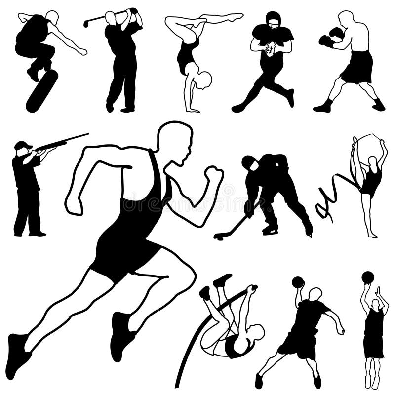 Vector De Los Iconos Del Deporte Ilustración del Vector - Ilustración ...