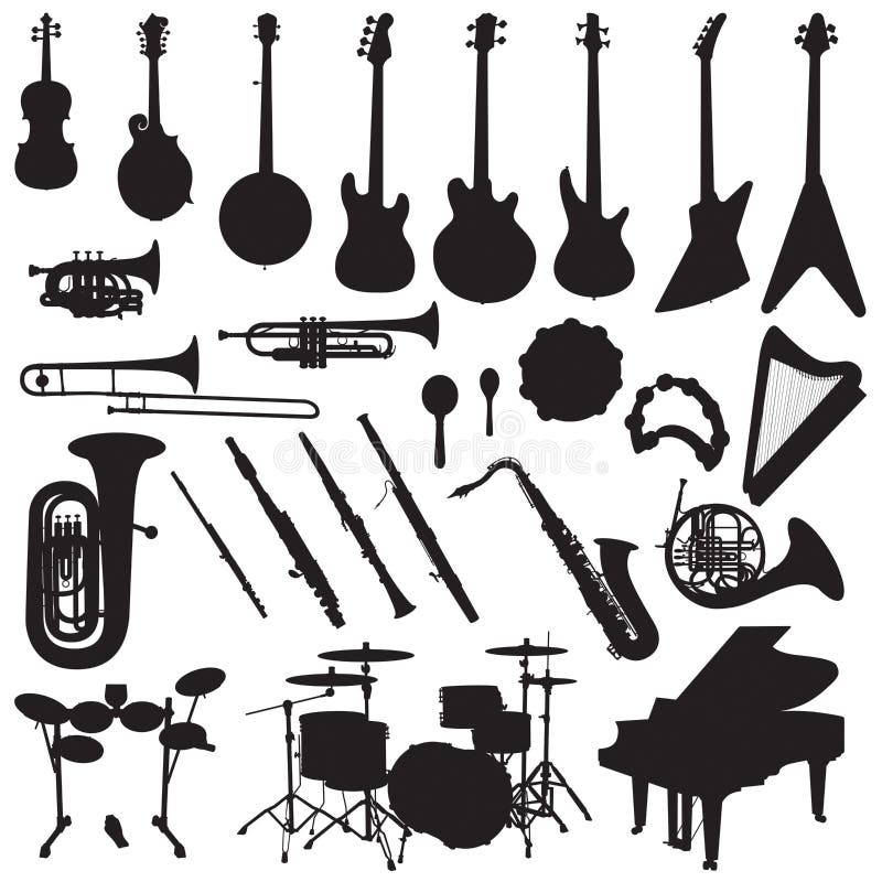 Vector De Los Instrumentos Musicales Ilustración del Vector ...