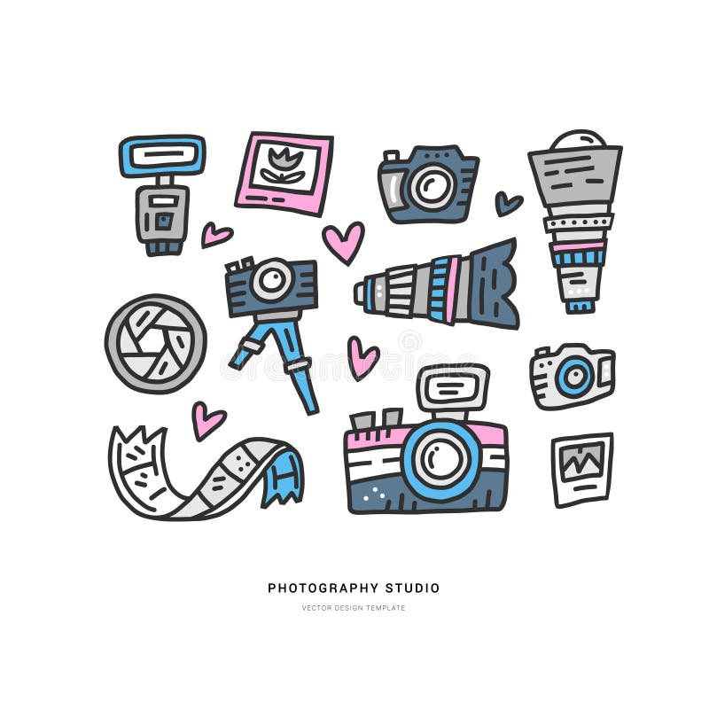 Vector De Los Símbolos De La Foto Ilustración del Vector - Ilustración ...