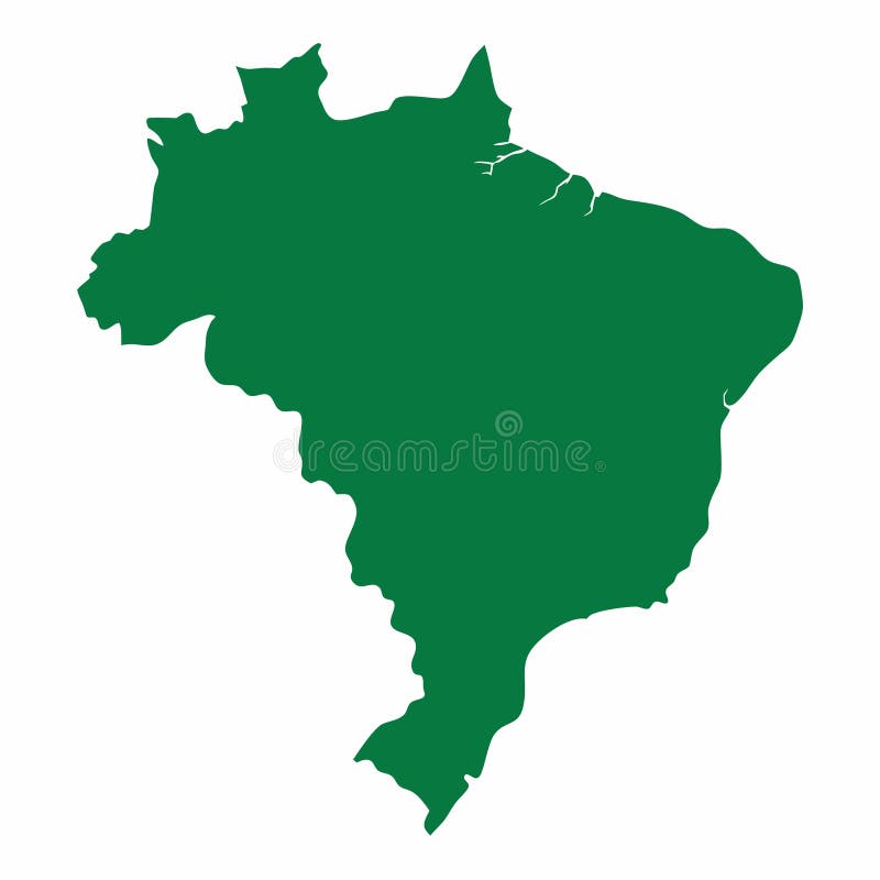 Vector De Mapa De Brasil Sobre Fondo Blanco Ilustración del Vector ...