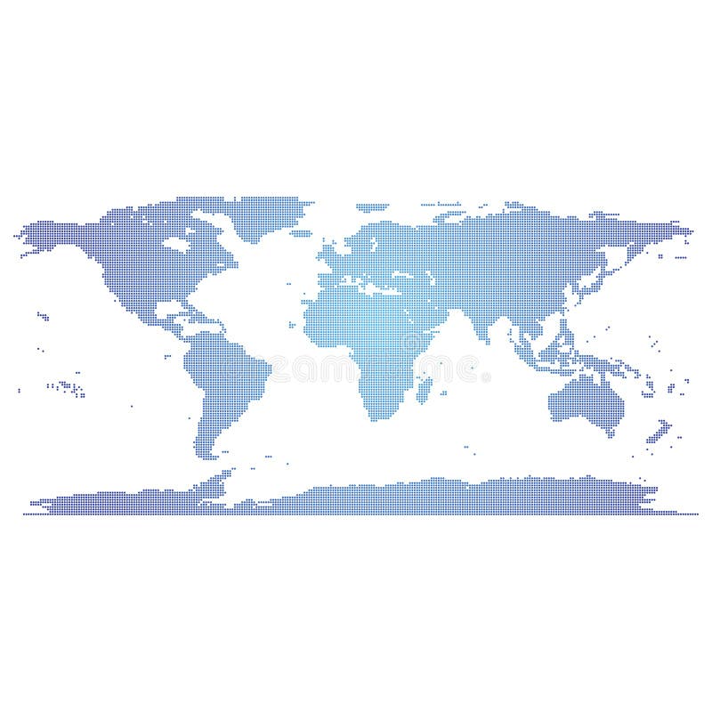 Vector De Mapa Del Mundo Del Color De Puntos Ilustración del Vector ...