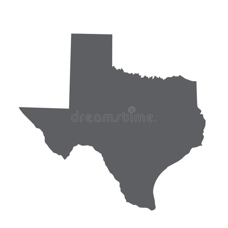 Vector De Mapa De Estado De Texas Ilustración del Vector - Ilustración ...