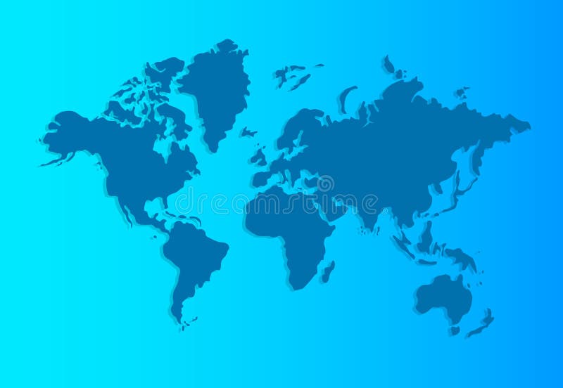 Vector de mapa mundial ilustración del vector. Ilustración de plano ...