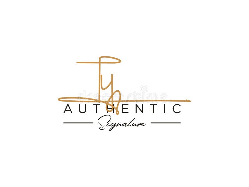 Vector De Plantilla De Logotipo De Firma De Letra Ty Ilustración del Vector - Ilustración de ...