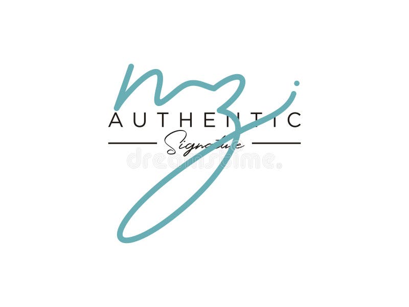 Vector De Plantilla De Logotipo De Firma Mz De Letra Ilustración del ...