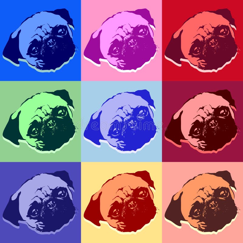 Vector De PopArt Del Perro De Perrito Del Barro Amasado Ilustración del ...