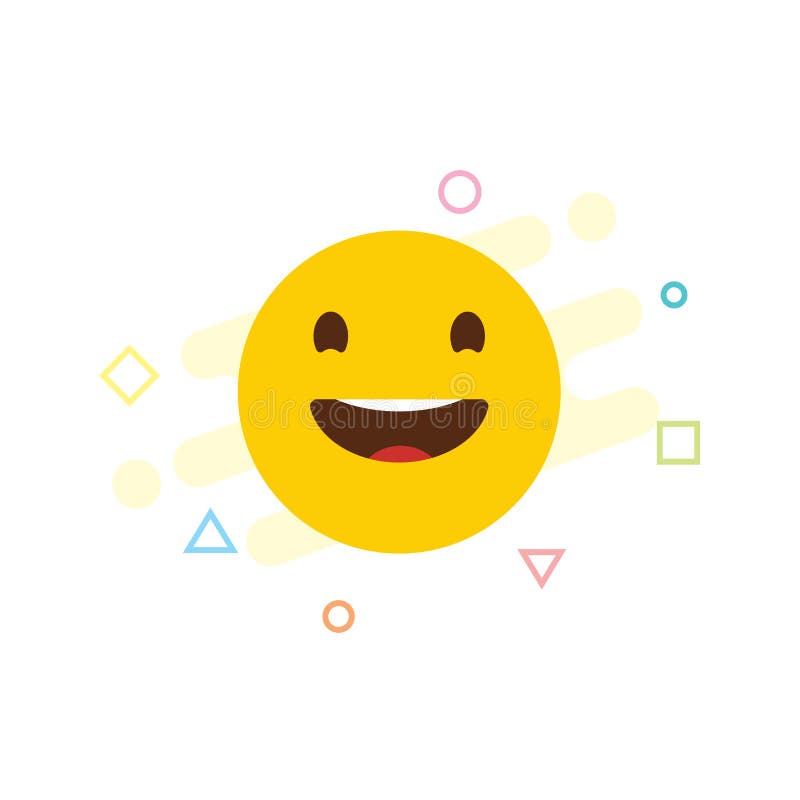 Vector De Risa Del Diseño Del Icono Del Emoji Ilustración del Vector ...