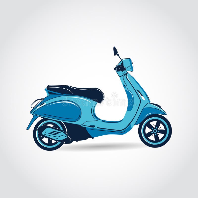 Vector De Scooter. Color Azul. Ilustrador Eps10 Ilustración del Vector ...