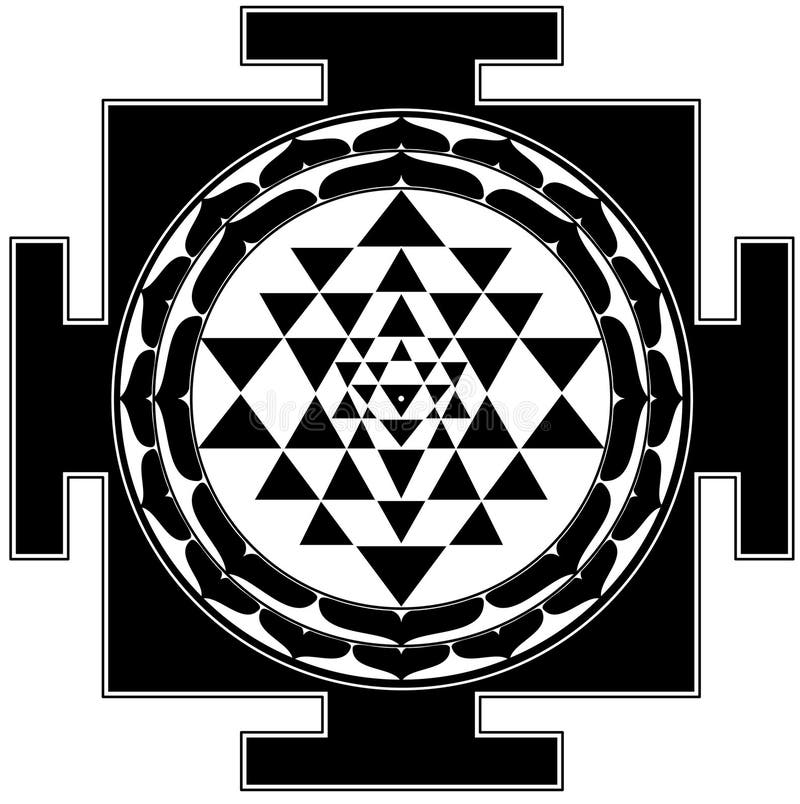 Vector de Shree Yantra stock de ilustración. Ilustración de forma ...