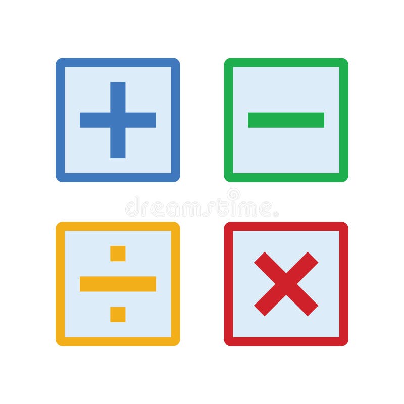 VectorÂ De Symboles De Maths et Icônes De Maths Illustration de Vecteur ...