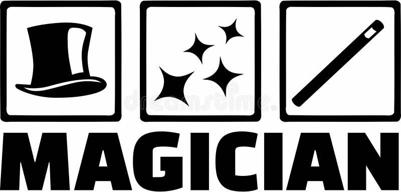 Mago Logo Design Template ilustración del vector. Ilustración de brillo ...