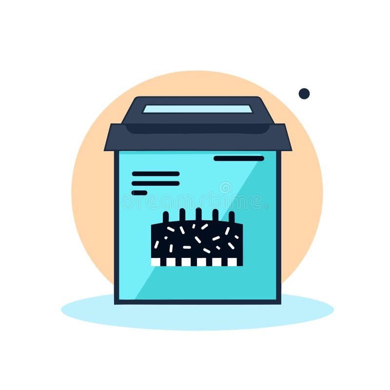 Vector De Un Contenedor Azul Con Un Icono De Cepillo De Dientes Dentro ...