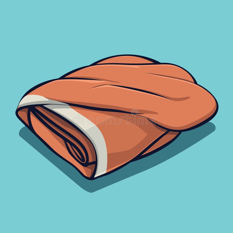 Vector De Una Manta Naranja Sobre Un Suelo Azul Ilustración del Vector ...