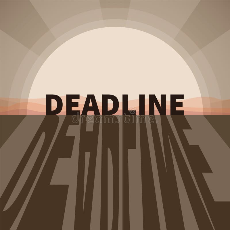 Vector deadline concept stock vector. Illustration of limit - 44907671