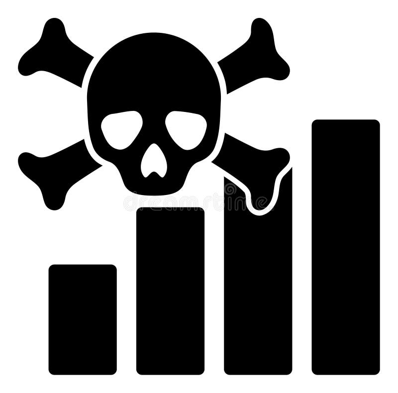 Vector Death Chart Flat Icon Symbol Stock Vector - Illustration of ...